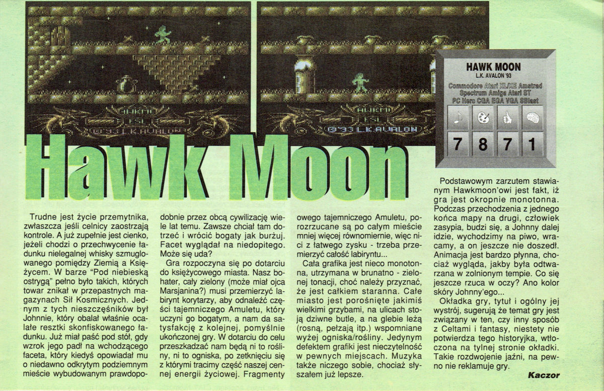 Hawk Moon – RetroStories